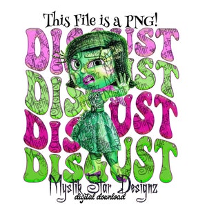 Disgust Stacked PNG | Inside Out Disgust PNG | Digital Download PNG ...