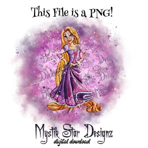 Princess Rapunzel PNG Rapunzel PNG Digital Download PNG Commercial Use ...