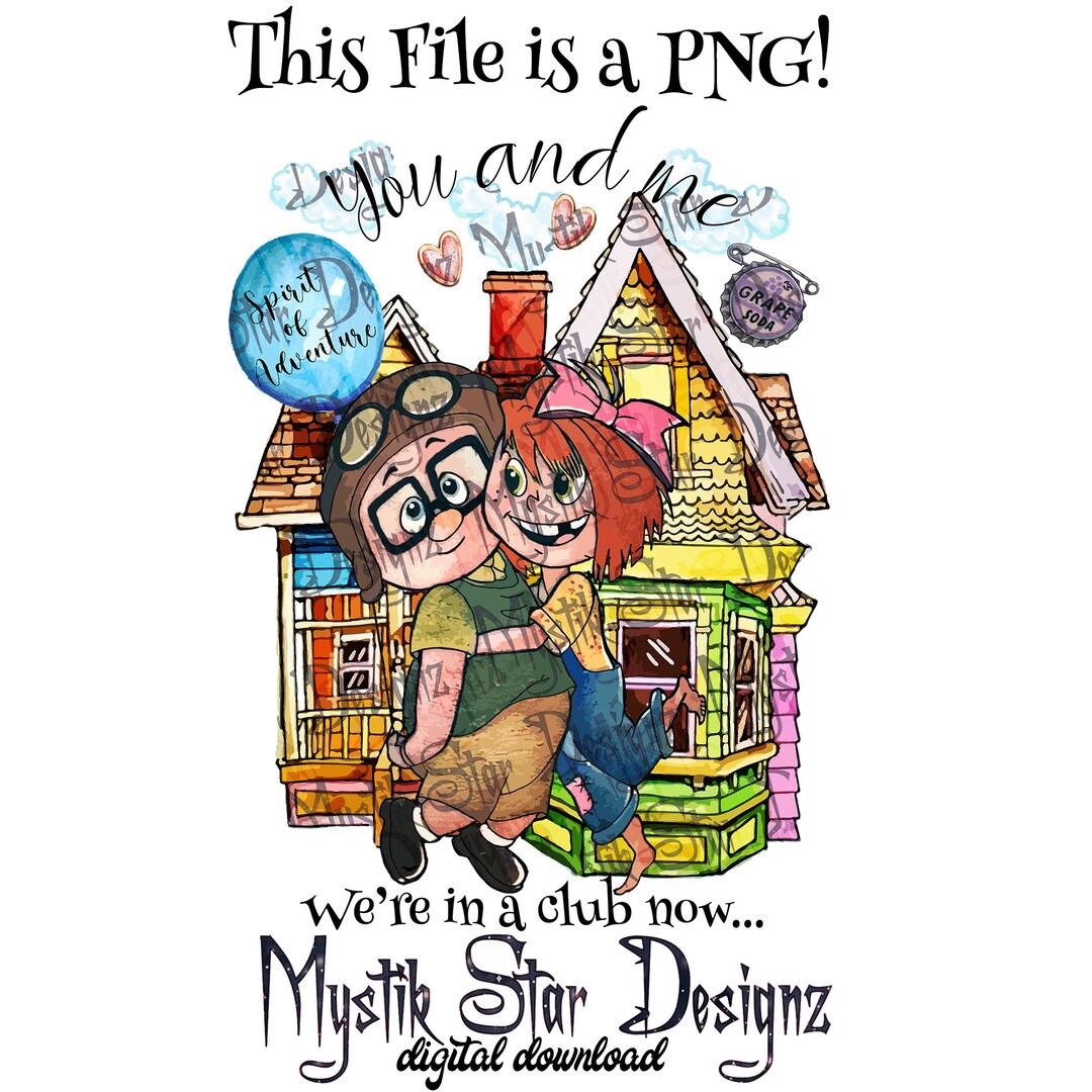 Carl & Ellie PNG: 'up' Movie Design (digital Download) - Etsy