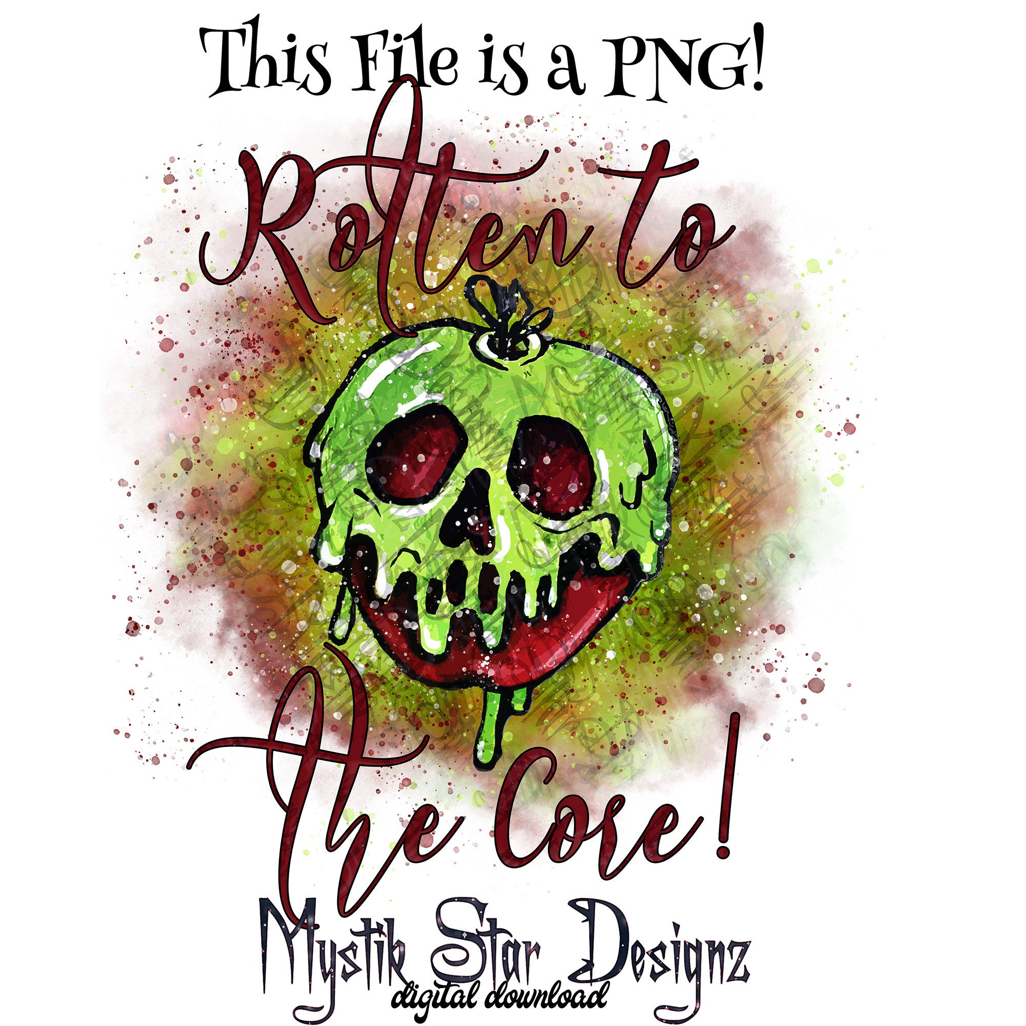 Poison Apple Rotten Core PNG | Snow White Villain (digital Download) - Etsy