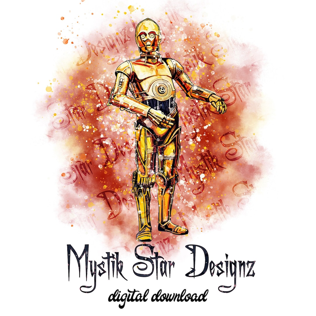 C3P0 PNG C3P0 Droid Digital PNG Digital Download PNG Commercial Use - Etsy