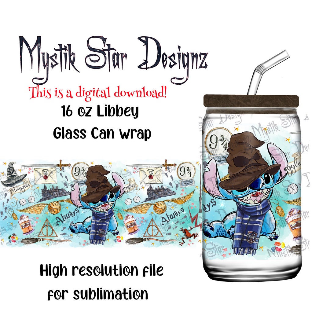 Cute Alien Magic Glass PNG | 16oz Can Glass Wrap PNG | 16oz Blue Alien ...