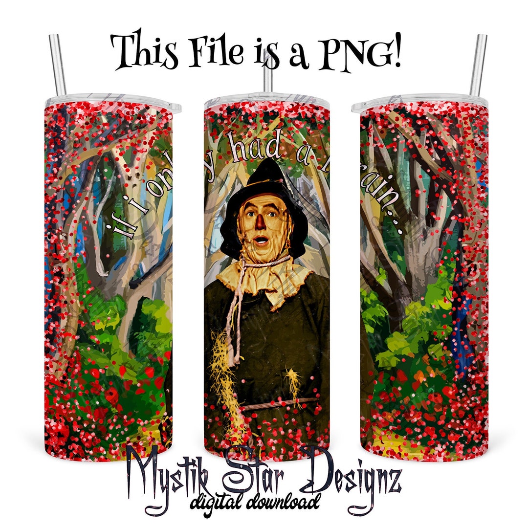 Wizard OZ Wrap | 20oz Wizard OZ Scarecrow Wrap | If I Only Had a Brain ...