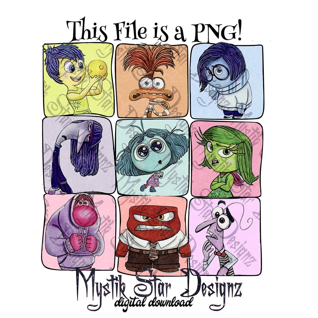 Inside Out 2 PNG Inside Out Emotions PNG Digital Download PNG ...