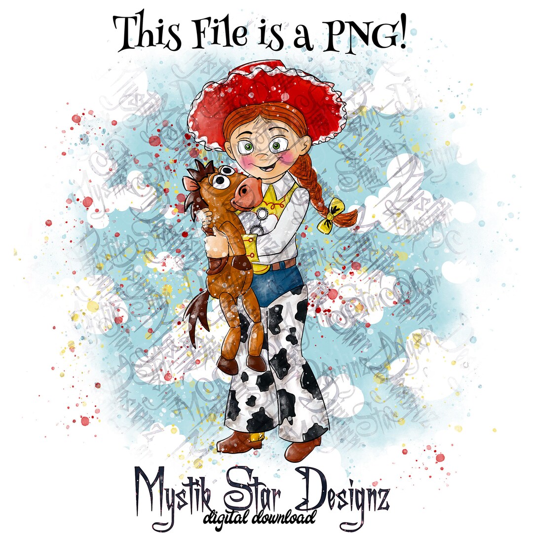 Toy Story PNG Cute Jessie and Bullseye Clipart Digital Download PNG ...