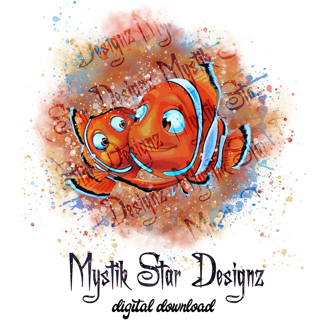 Marlin and Nemo PNG | Nemo and Dad PNG | Digital Download PNG ...