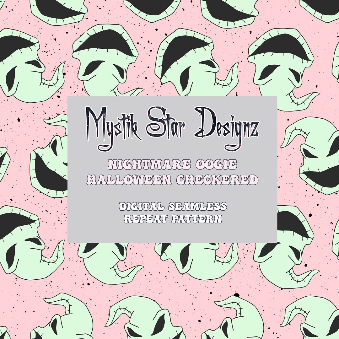 Oogie Boogie Halloween Seamless Pattern: Fabric Sublimation (digital ...