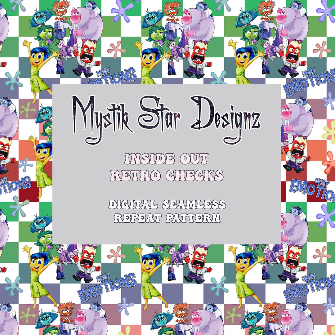Inside Out Retro Checks Seamless Pattern | Magical Retro Checks ...