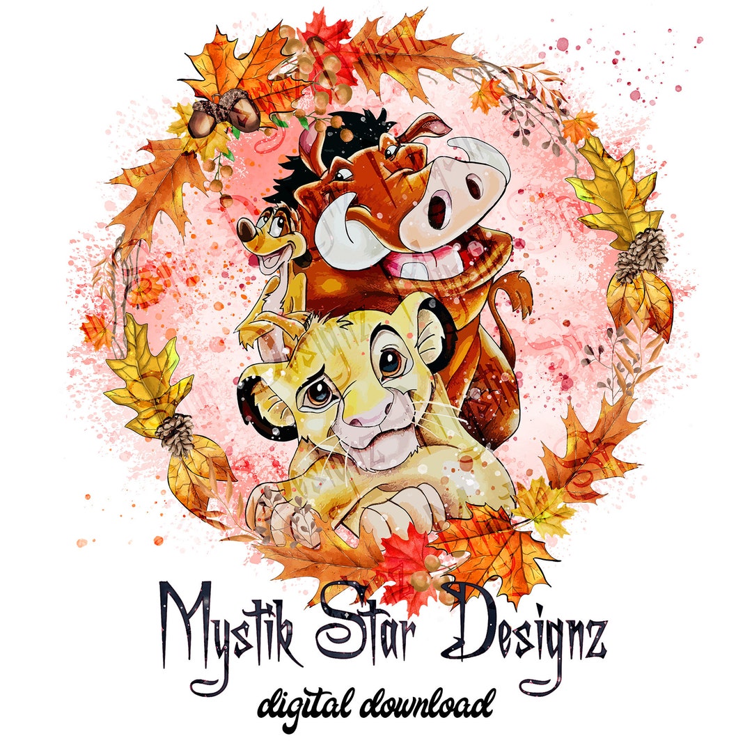Cute Lion King Simba PNG Simba Timon and Pumbaa Wreath PNG Digital ...
