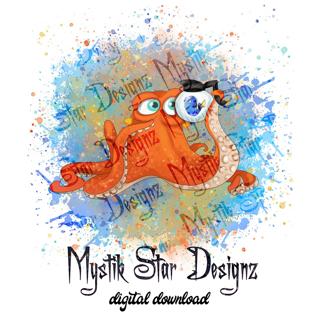 Hank and Dory PNG: Nemo Octopus Design (digital Download) - Etsy