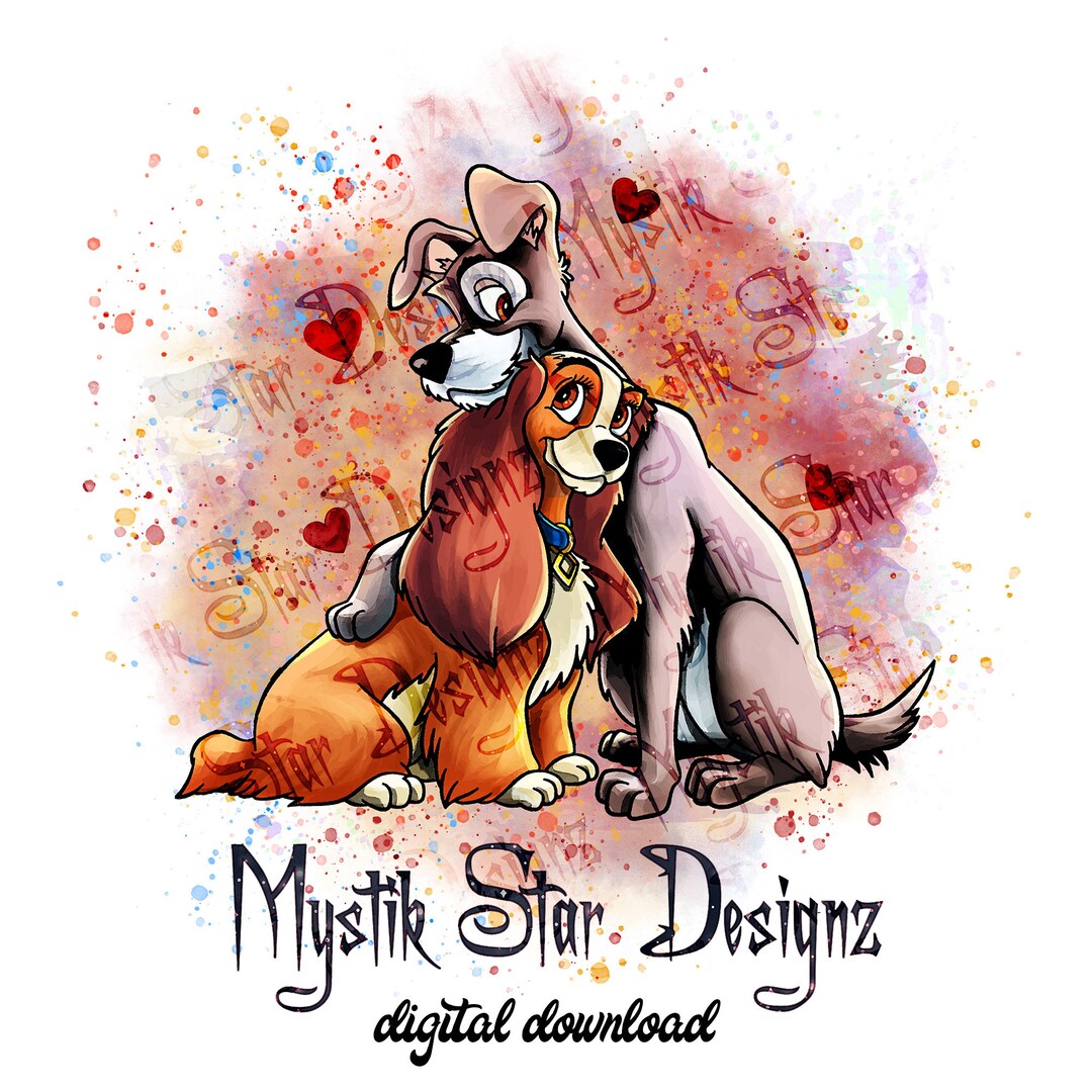 Cute Dogs PNG Cute Lady Tramp Dogs PNG Digital Download PNG Commercial ...