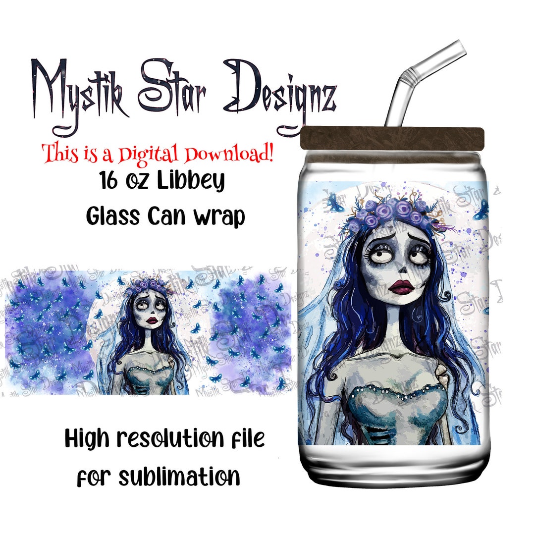 Corpse Bride 16oz Libbey Glass Can Wrap (digital Download) - Etsy