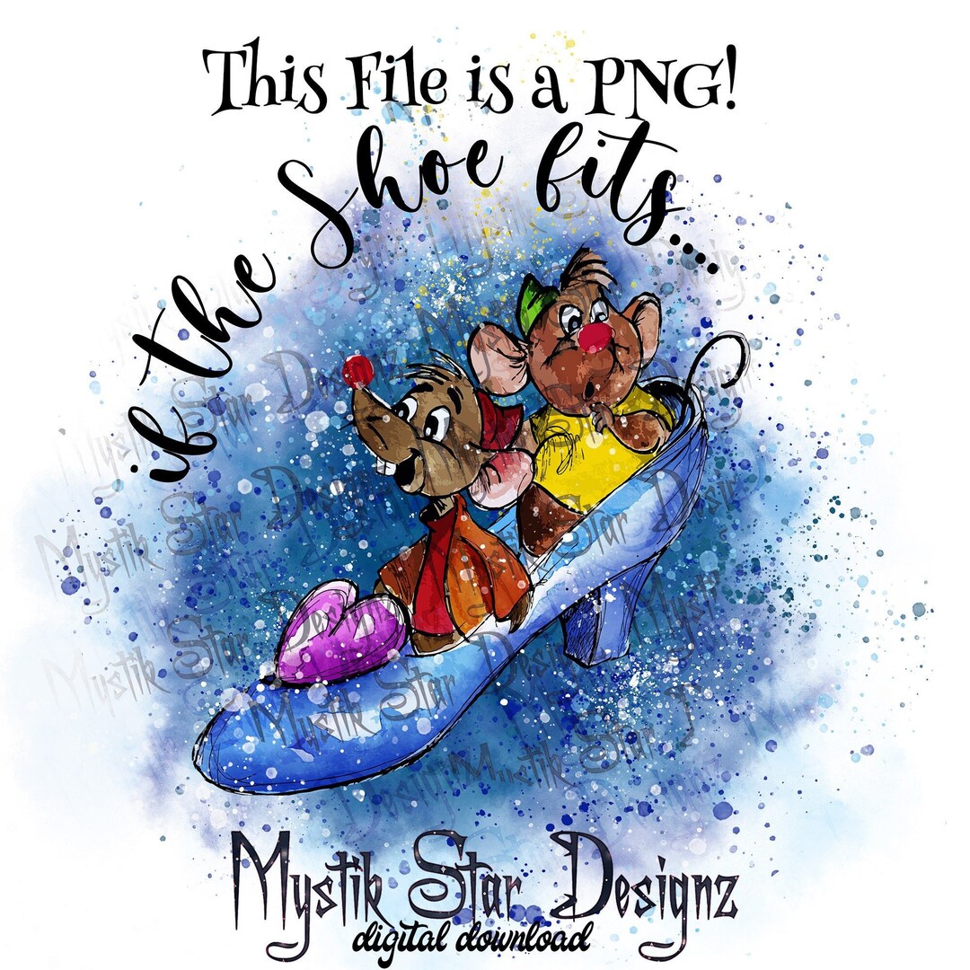 If the Shoe Fits Gus and Jaq PNG | Cinderella Cat and Mice PNG ...