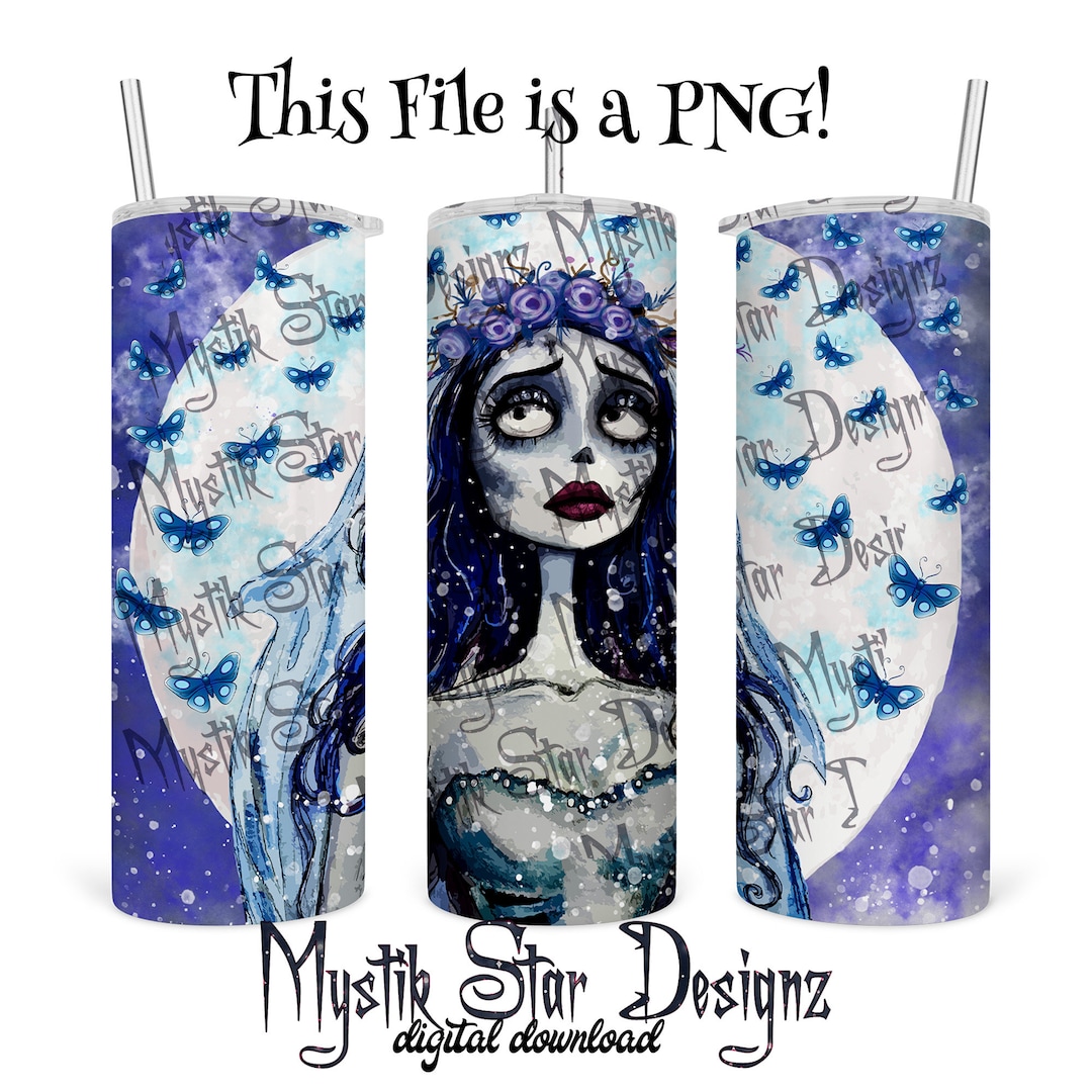 Corpse Bride Wrap | 20oz Corpse Bride Butterflies Wrap | Emily ...
