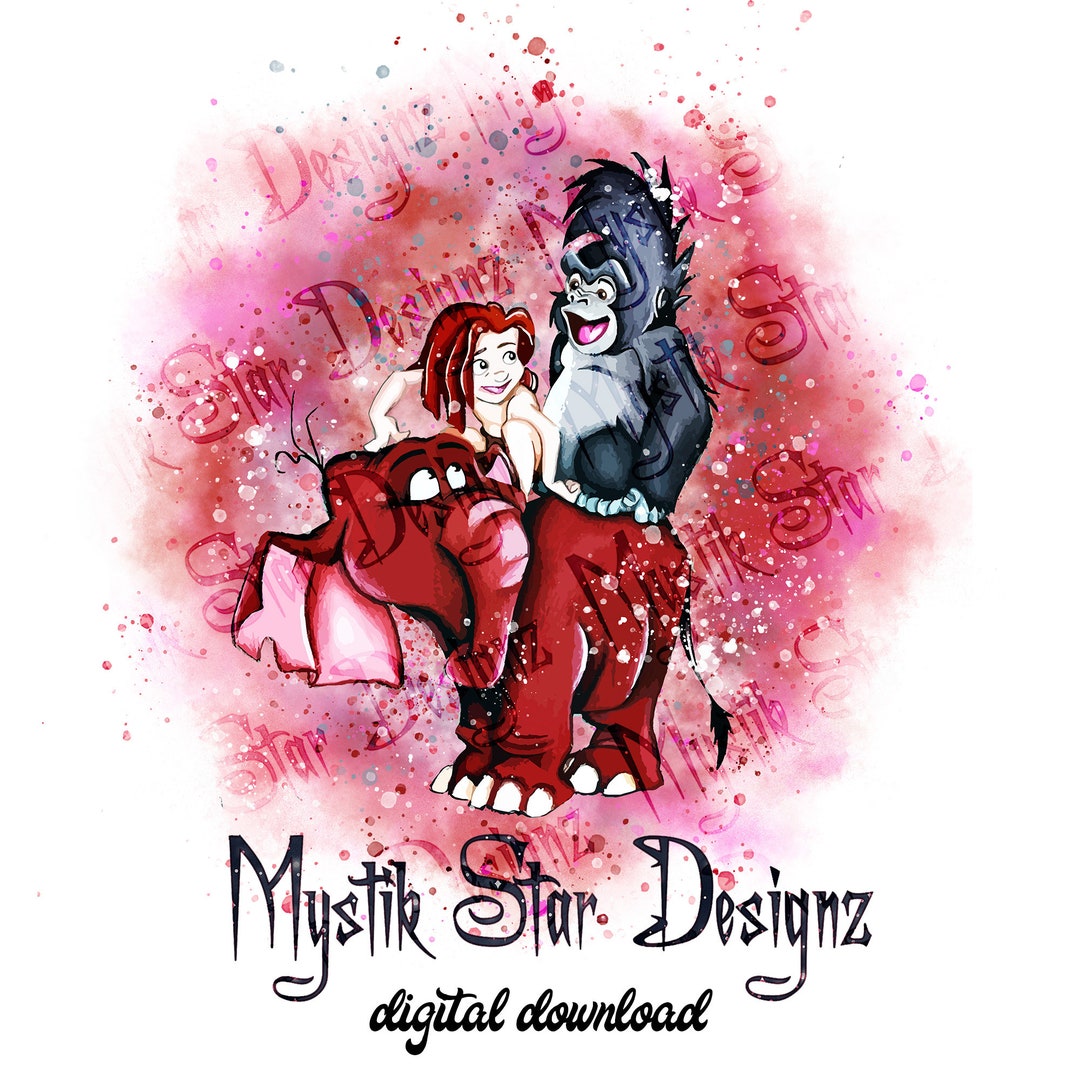 Tarzan PNG | Cute Tarzan Terk Tantor PNG | Digital Download PNG ...