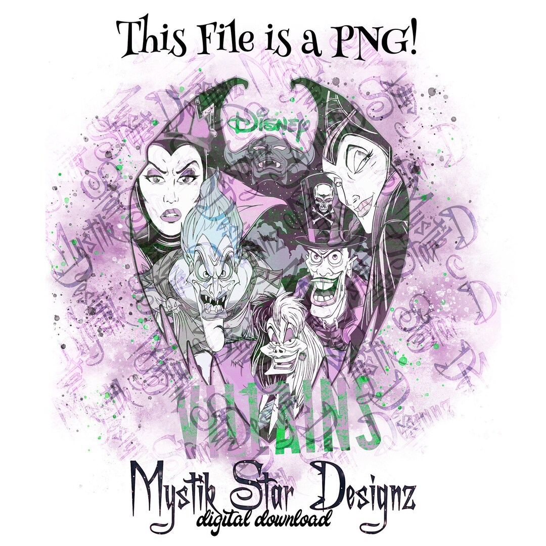 Vintage Villains PNG Retro Villains PNG Digital Download PNG Commercial ...