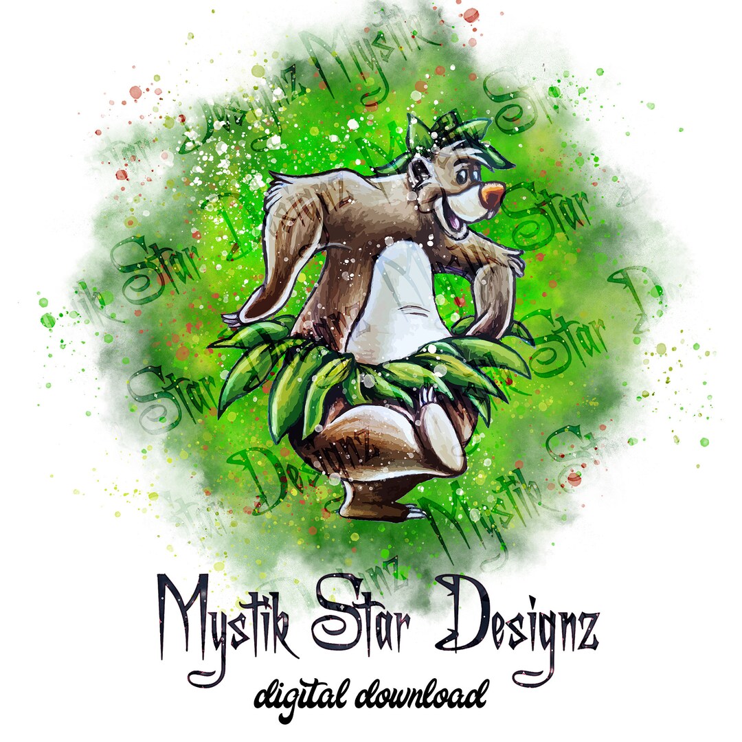 Dancing Baloo PNG Jungle Book Baloo PNG Digital Download PNG Commercial ...