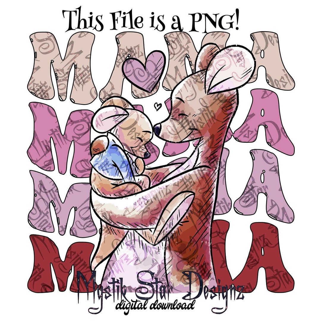 Cute Kanga and Roo PNG | Kanga Mama PNG | Digital Download PNG ...