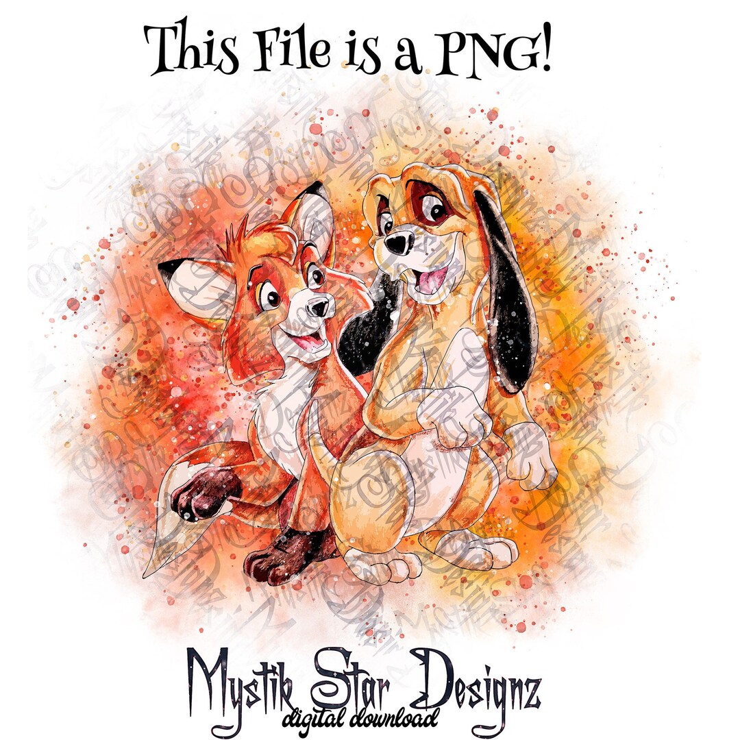 Cute Fox PNG | Cute Tod and Copper PNG | Digital Download PNG ...