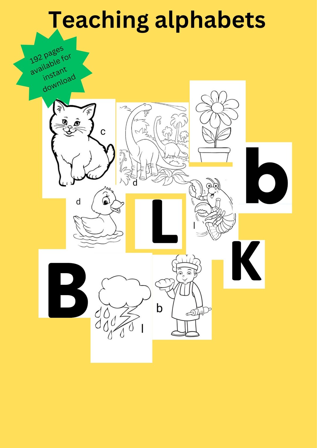 Alphabetspreschool Kids Upper Case and Lower Case Lettersincludes ...