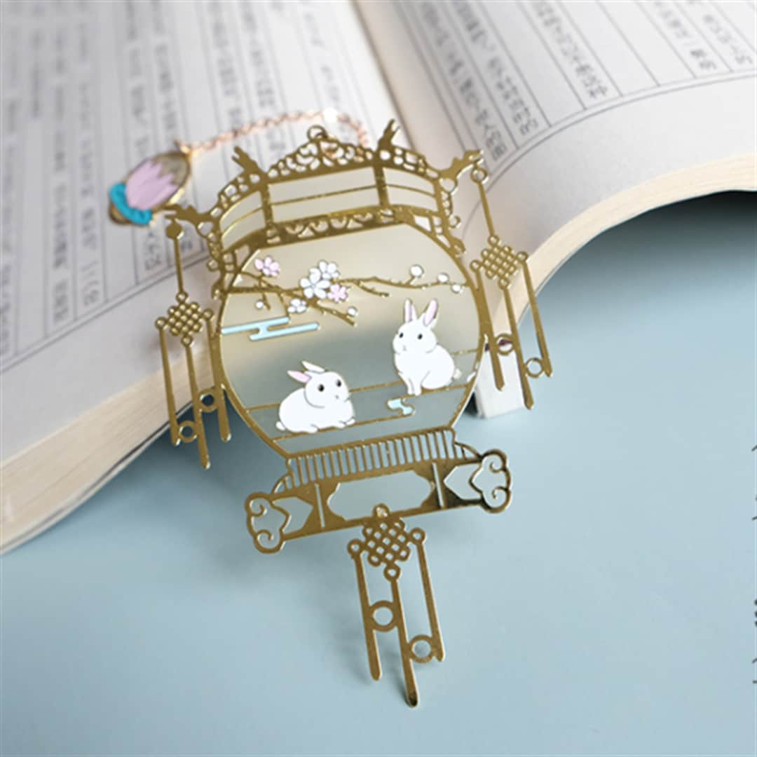 Metal Bookmarks Rabbit Bookmarks Luminous Bookmarks Chinese - Etsy