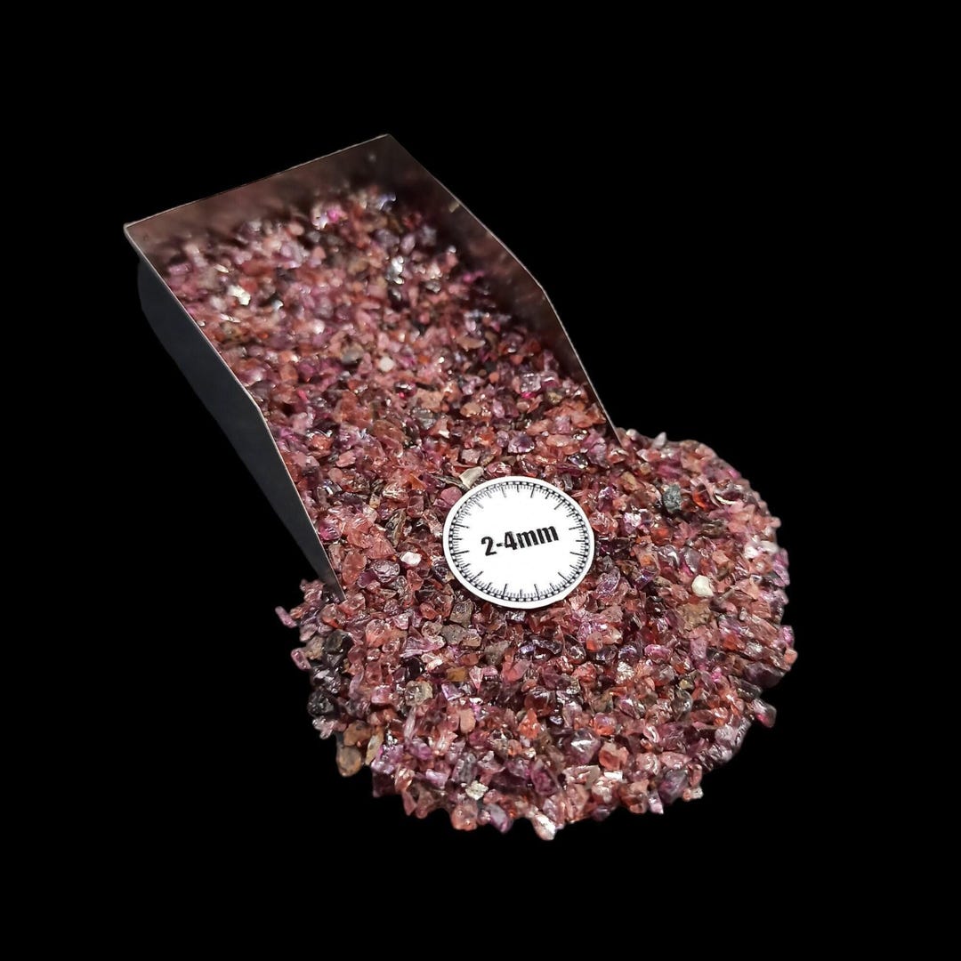 Garnet Gemstone Crushed Coarse Powder 2-4mm for Jewelry Making Crystal ...