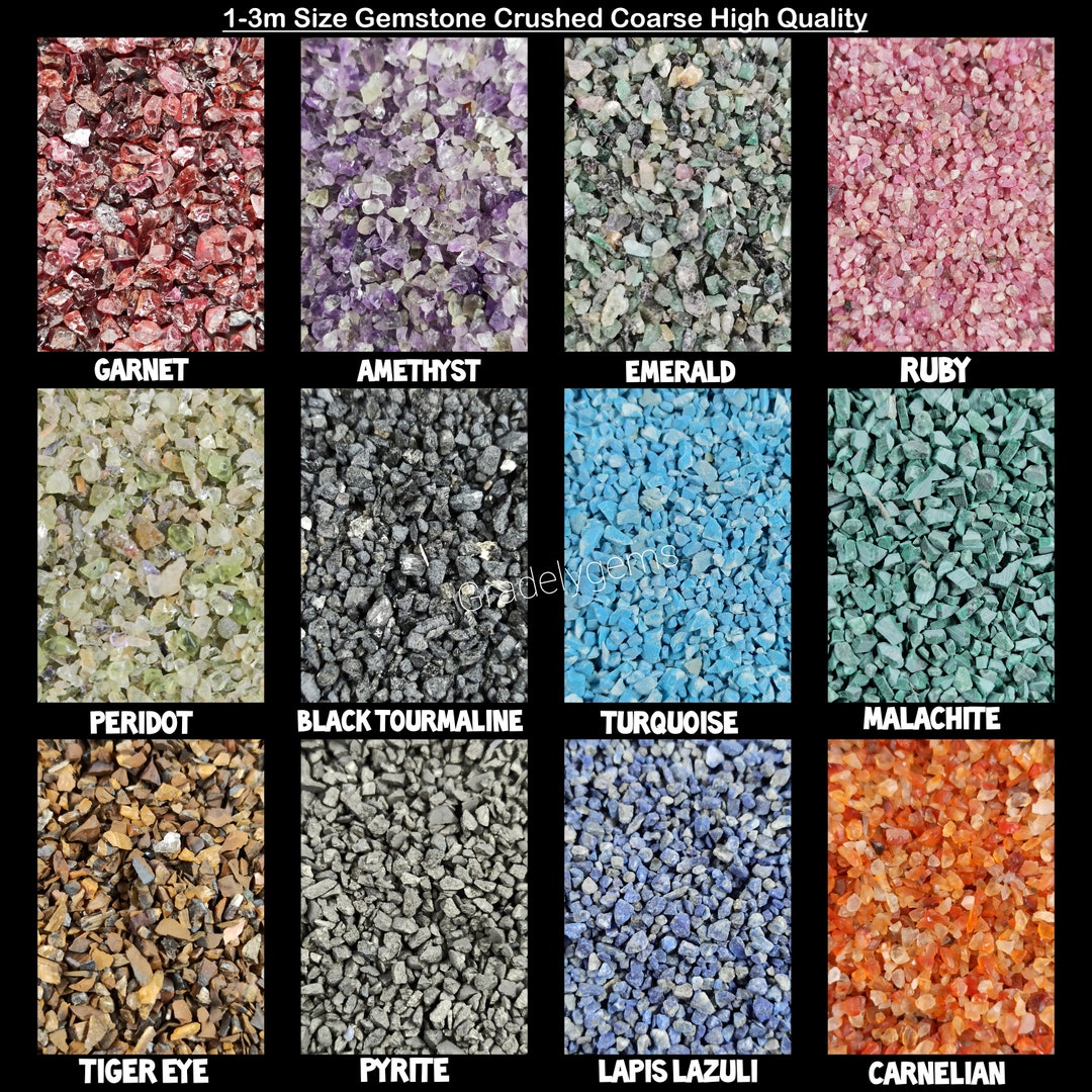 Premium Gemstone Crushed Coarse Powder 1-3mm for Ring Inlay ...