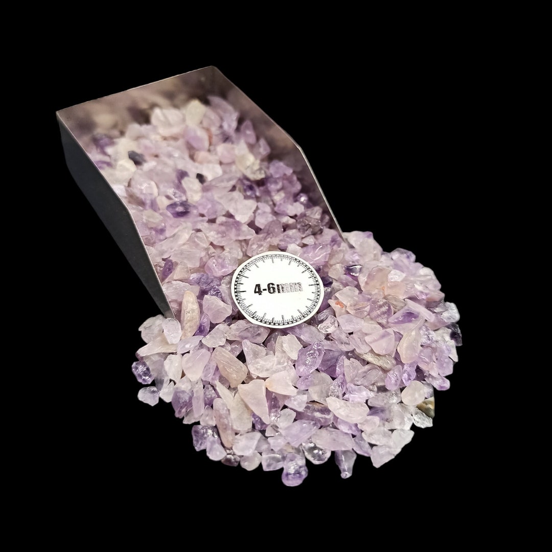Raw Amethyst Birthstone Gemstone Powder 4-6mm for Jewelry Meditation ...
