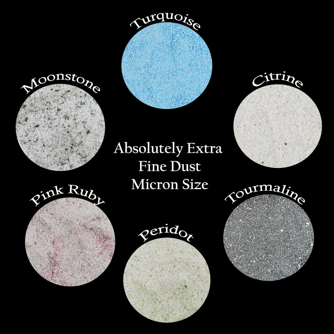 Genuine Gemstone Crushed Extra Fine Dust Raw Stone Powder Absolutely ...