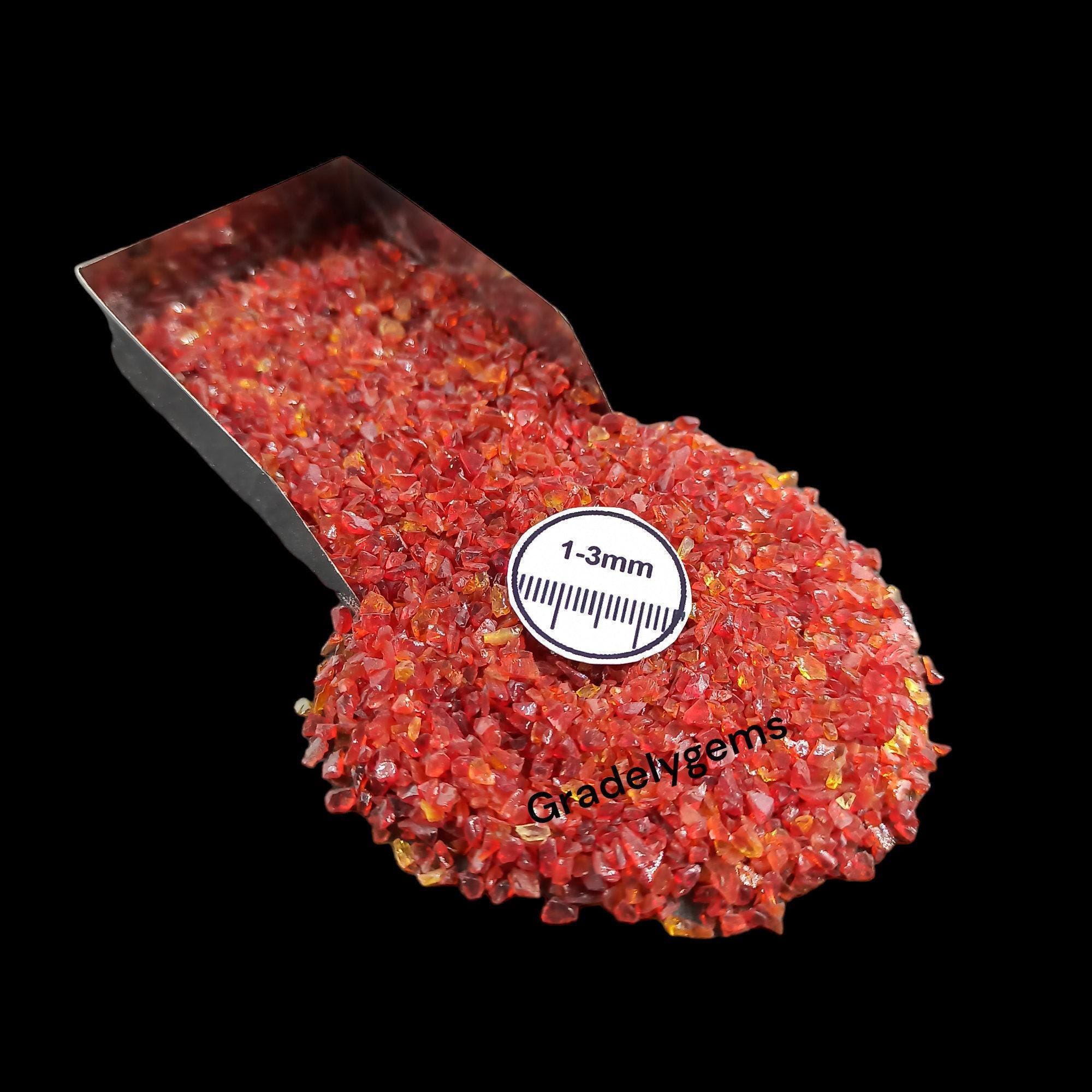 Red Hydro Quartz Crushed Powder (1-3mm) for Jewelry Making & Resin Art ...