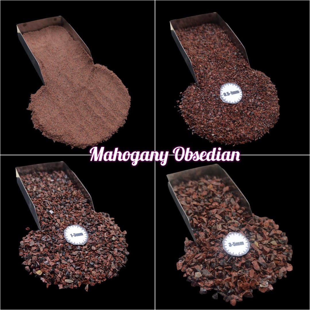 Natural Coarse Mahogany Obsidian Crushed Powder for Energy Healing ...