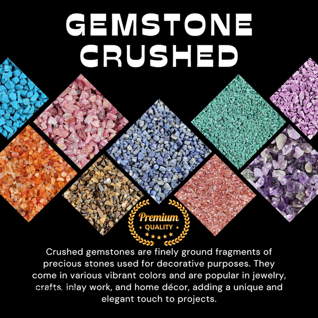 Premium Crushed Coarse Gemstone Fine Raw Stone Powder, Healing Crystal ...