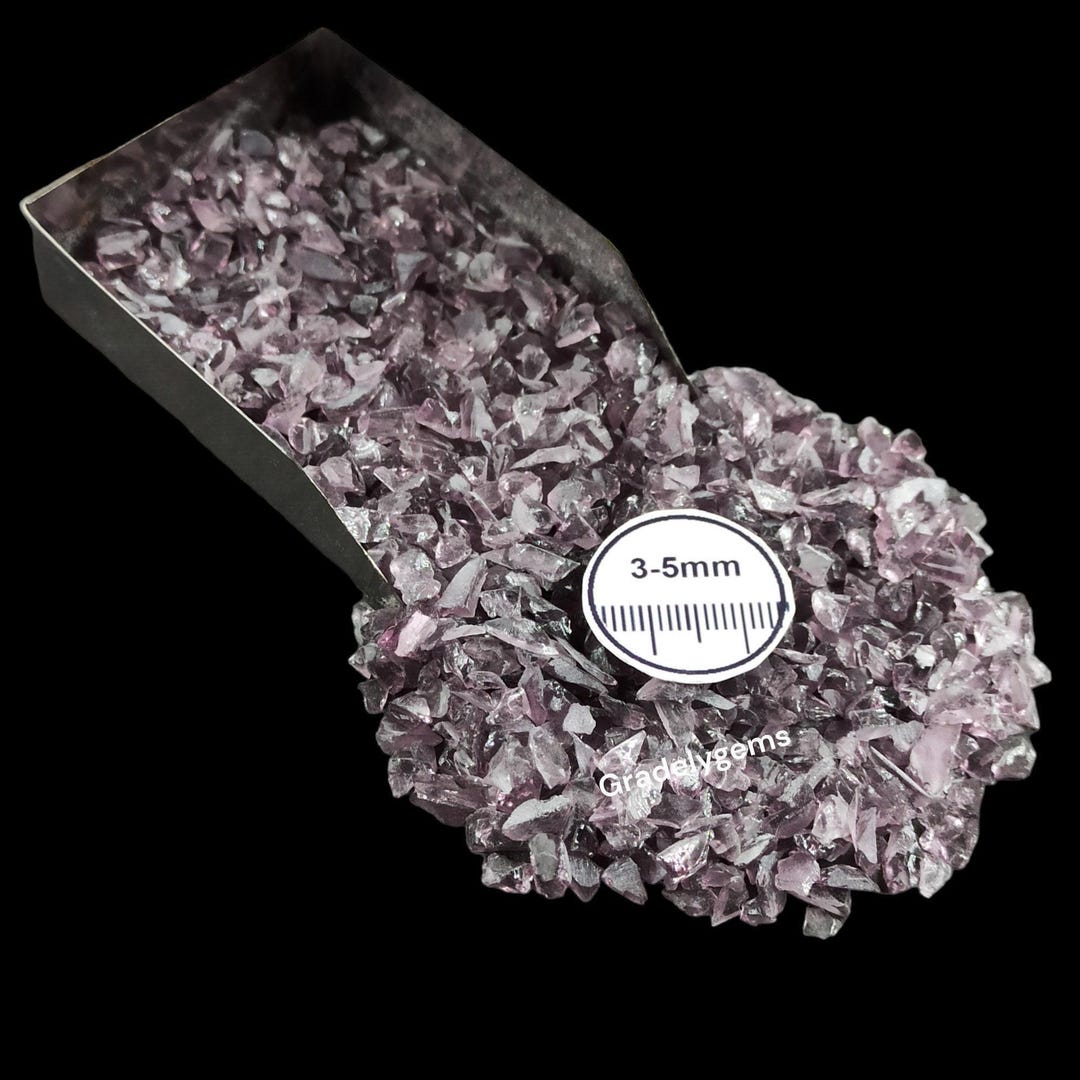Lite Violet Hydro Quartz Crushed Coarse Gemstone 3-5mm for Resin Art ...