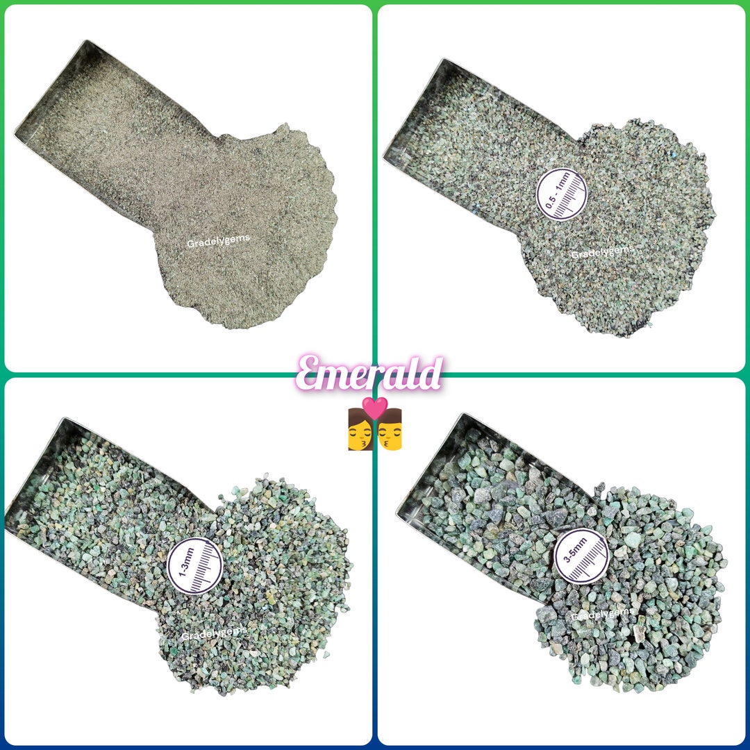 Natural Green Emerald Gemstone Dust - Gemstone Powder - Emerald Crushed ...
