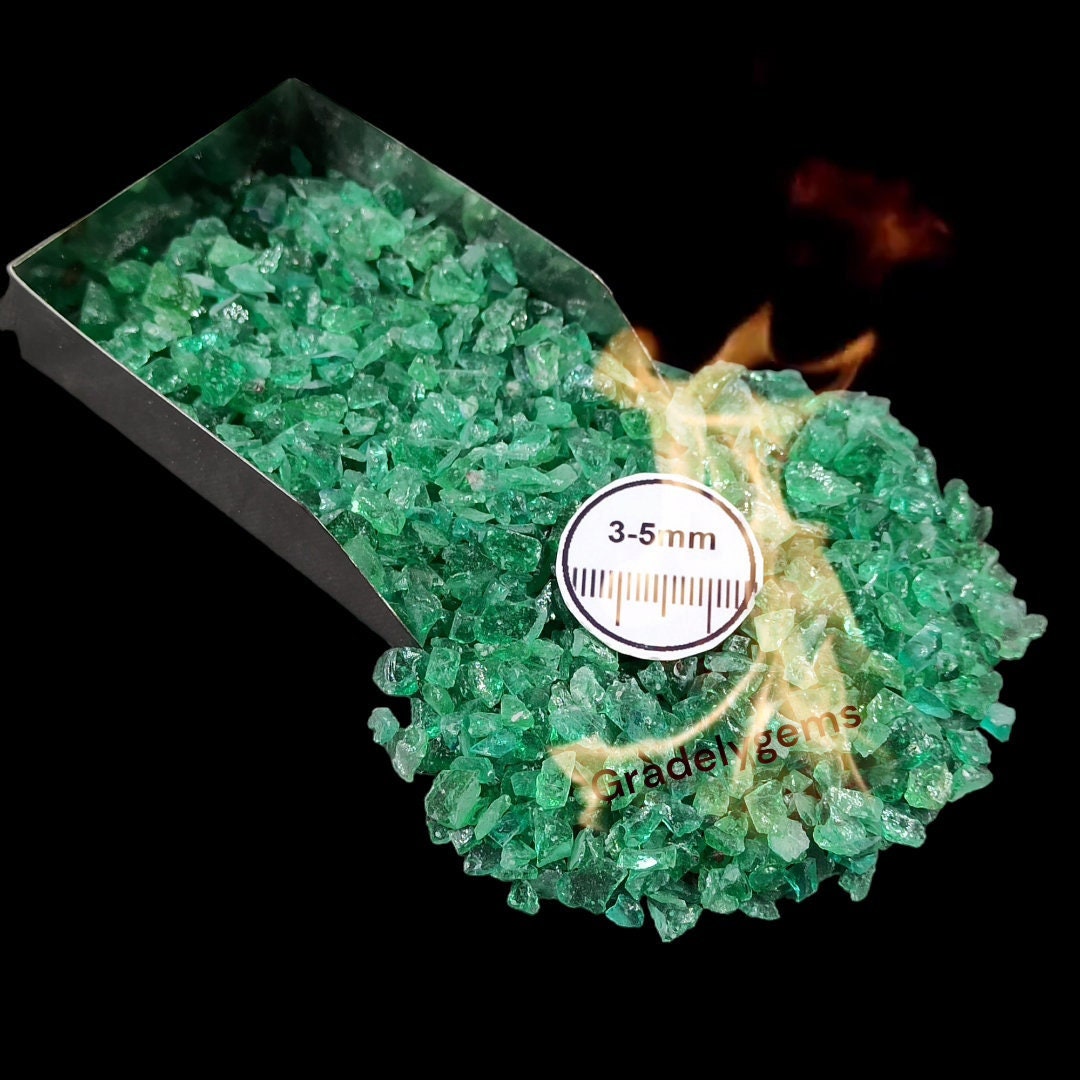 Forest Green Fire Pit Glass Transform Your Fire Feature With - Etsy
