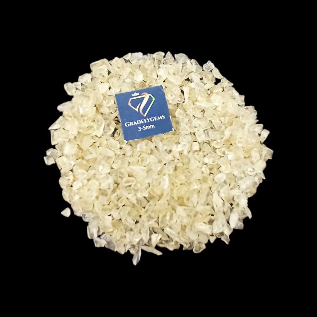 Lite Yellow Hydro Quartz Gemstone Powder 3-5mm Hand-crushed for Crafts ...