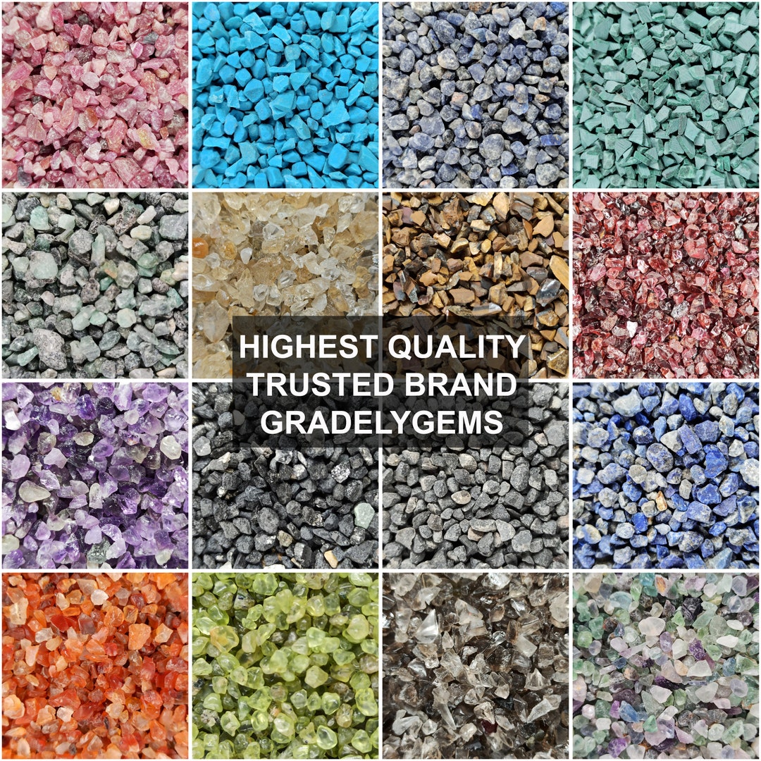 80+ Premium Crushed Gemstones , 3-5mm Gemstone Crushed Coarse Powder ...
