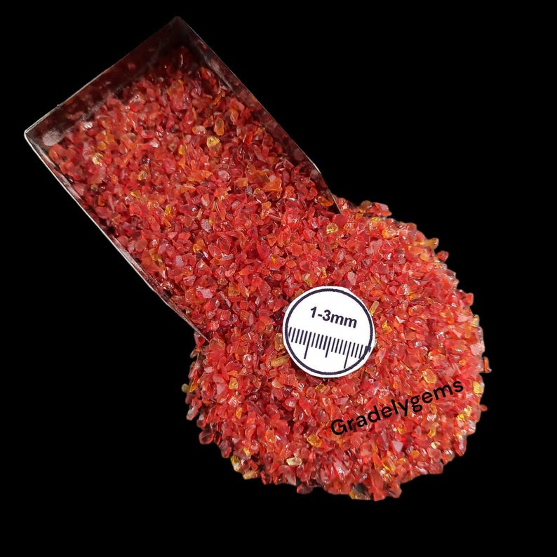 Red Hydro Quartz Crushed Powder (1-3mm) for Jewelry Making & Resin Art ...