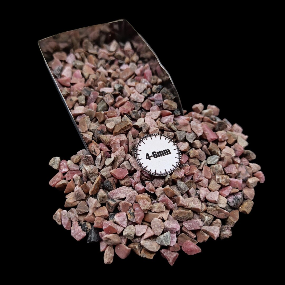 Natural Hand Crushed Rhodonite Stones 4-6mm for Wood Inlay Resin Art ...