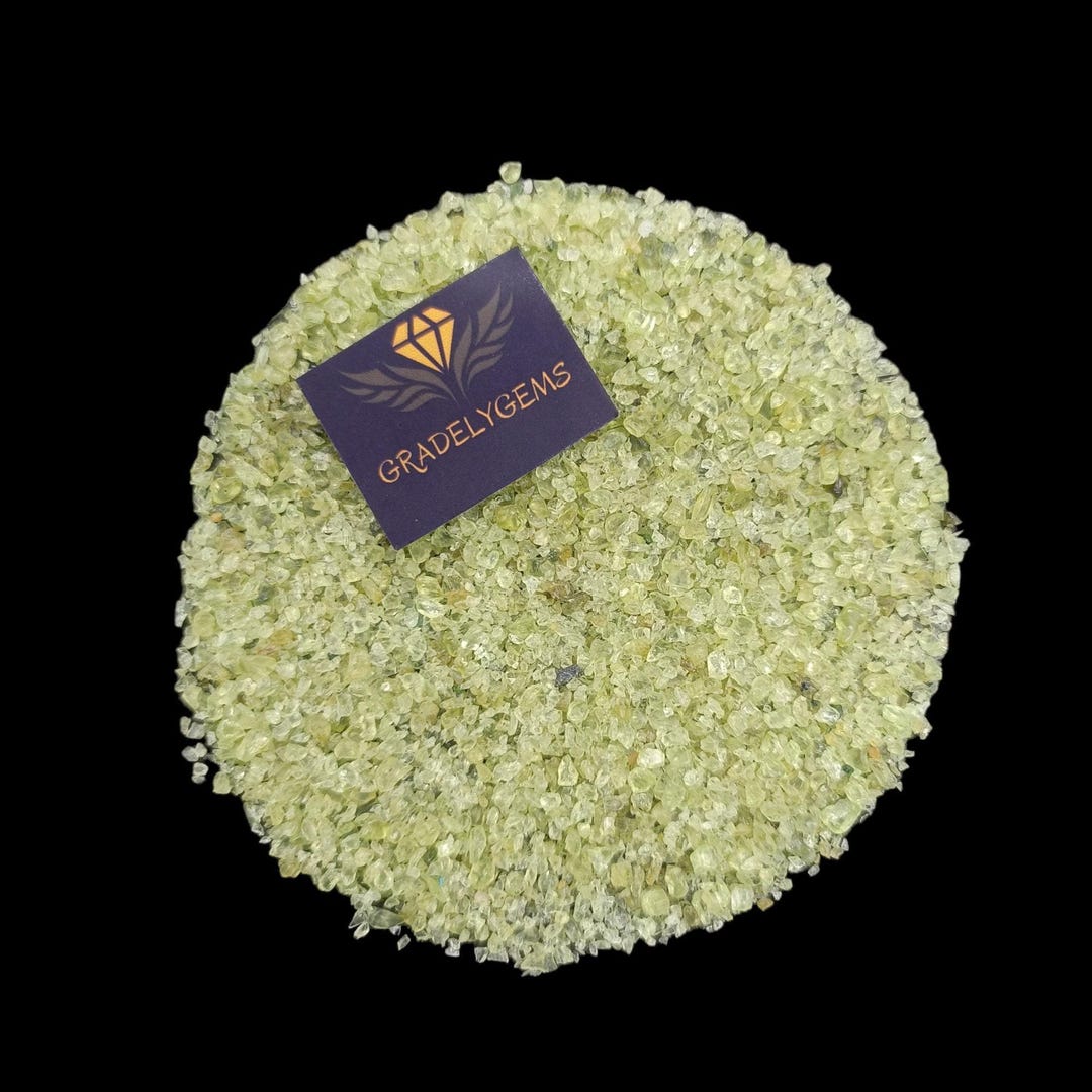 Peridot Gemstone Powder: Thick Raw Crushed Stone - Ethically Sourced - Etsy