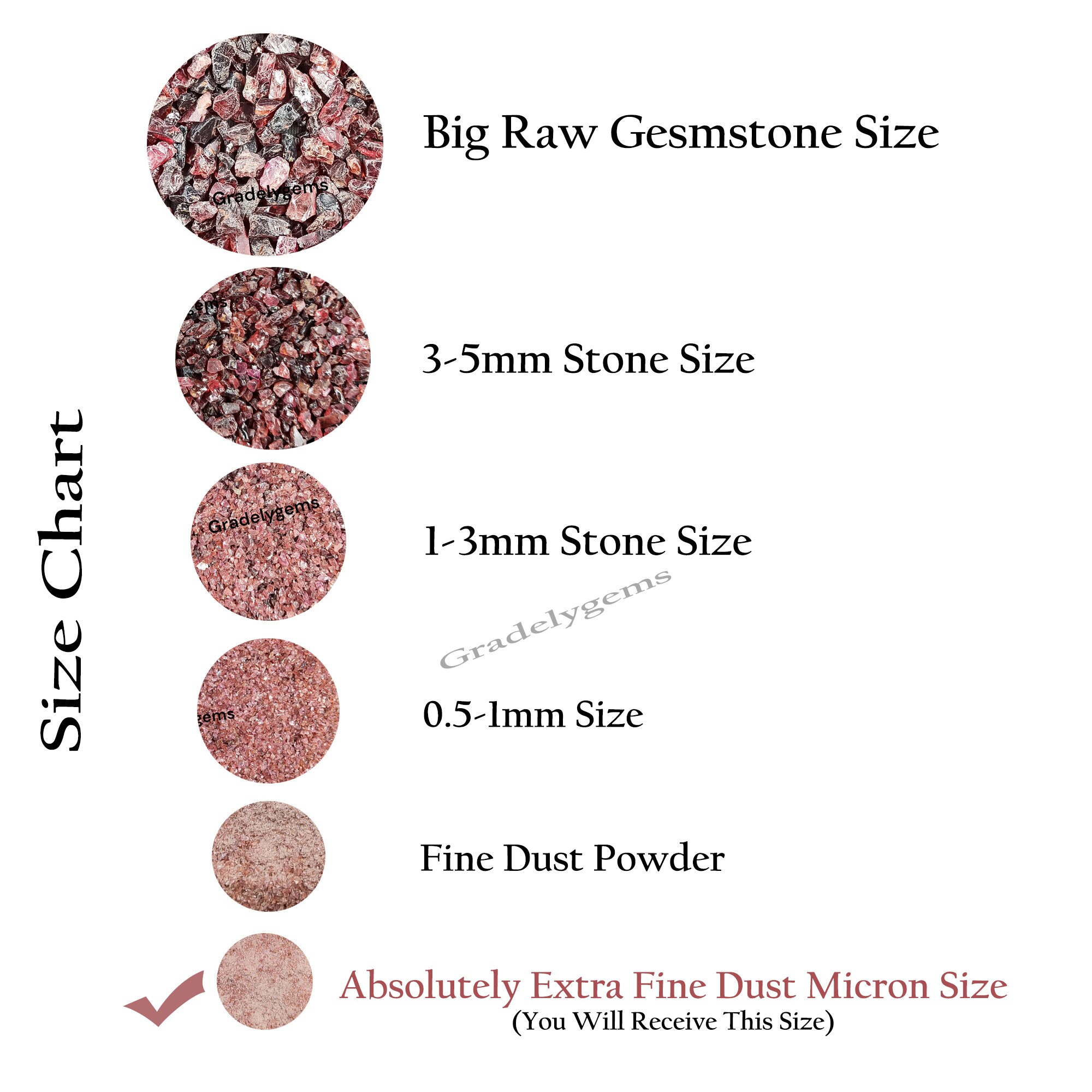Healing Gemstone Crushed Extra Fine Dust Raw Stone Powder Absolutely ...