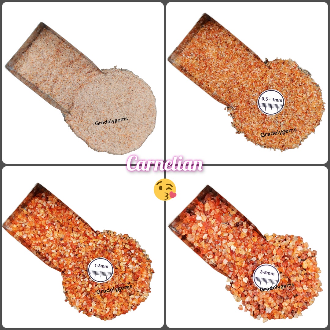 Natural Carnelian Gemstone Dust - Crushed Powder for Woodworking Inlay ...