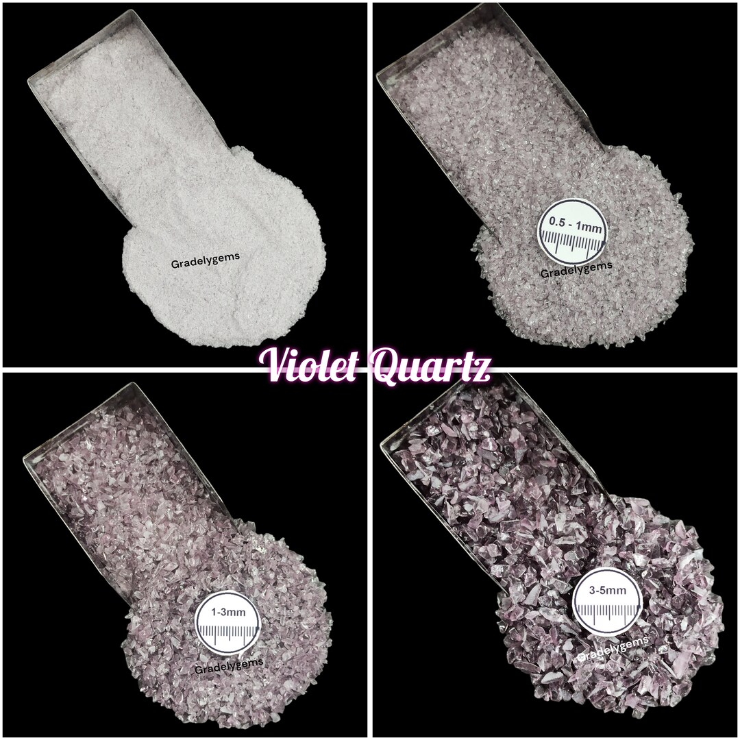 Purple Crystal Dust for Jewelry Inlay Art Crushed Violet Quartz ...