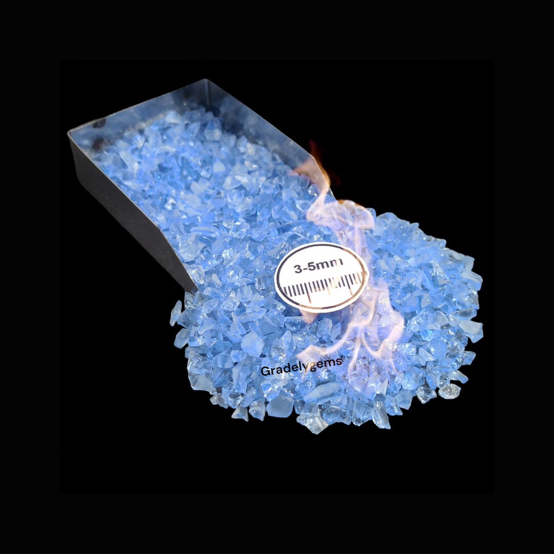Soft Blue Fire Pit Glass Elevate Your Outdoor Space With - Etsy