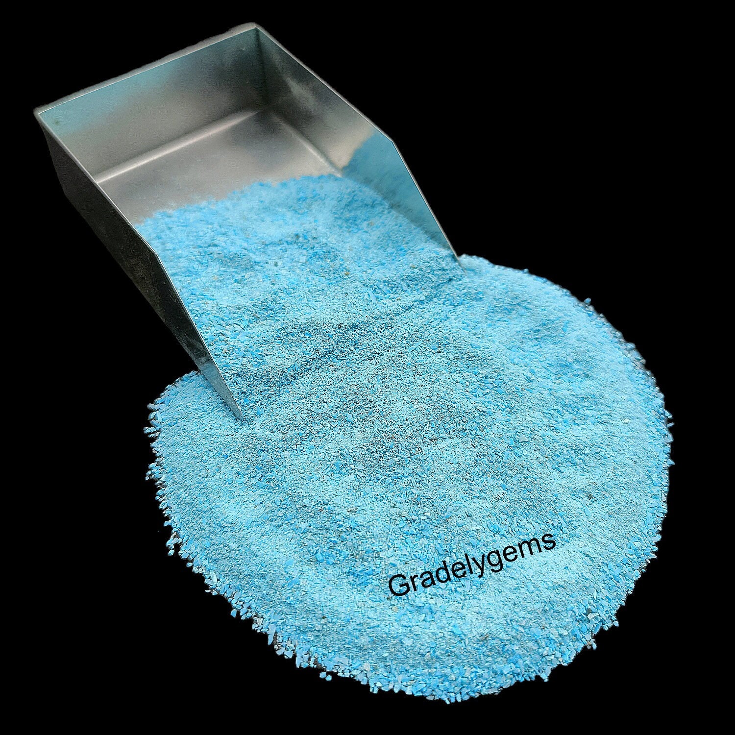 Turquoise Crushed Raw Stone Powder, Sky Blue Crushed Powder Great for ...