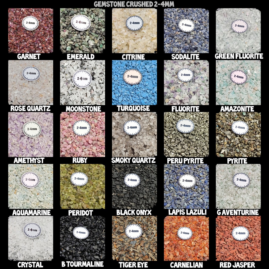 RING INLAY Gemstone Crushed Coarse 2-4mm - Jewelry Making Crushed ...