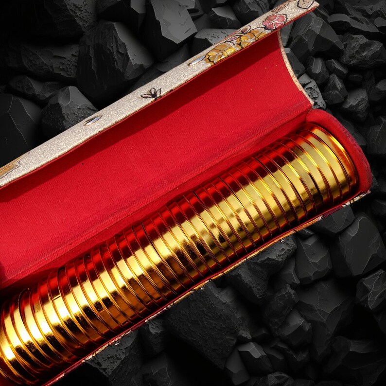 Golden Silver Blank Bangles for Gemstone Inlay Craft Making Artisan ...