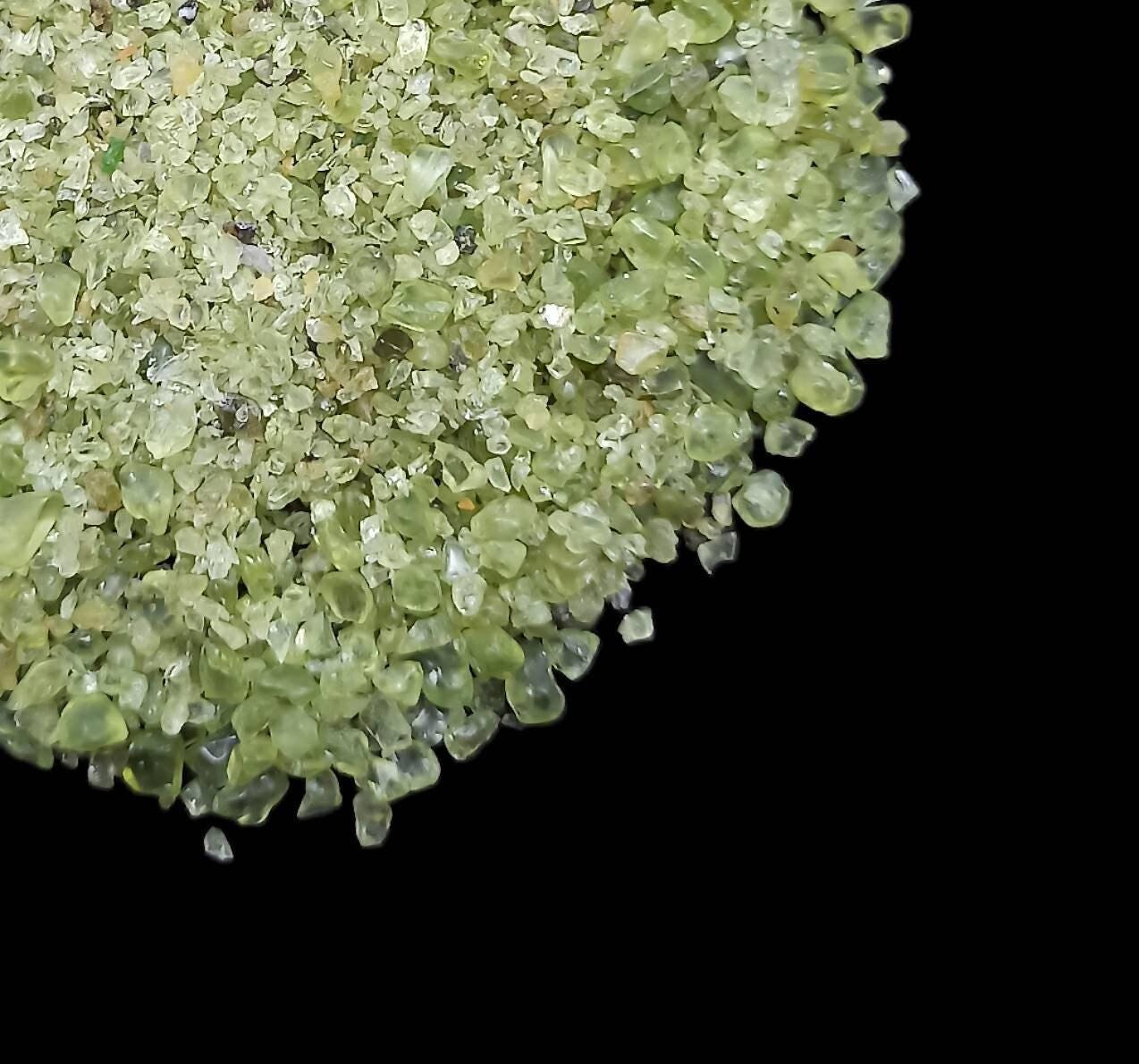 Peridot Crushed Gemstone Powder, Natural Green (1-3mm Pieces) - Etsy