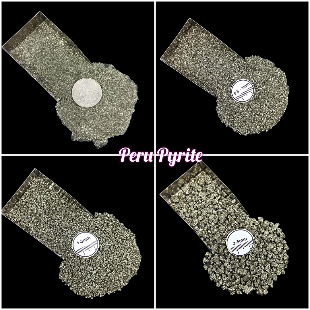 Premium Peruvian Pyrite Powder - Genuine Gemstone Crushed Multiple ...