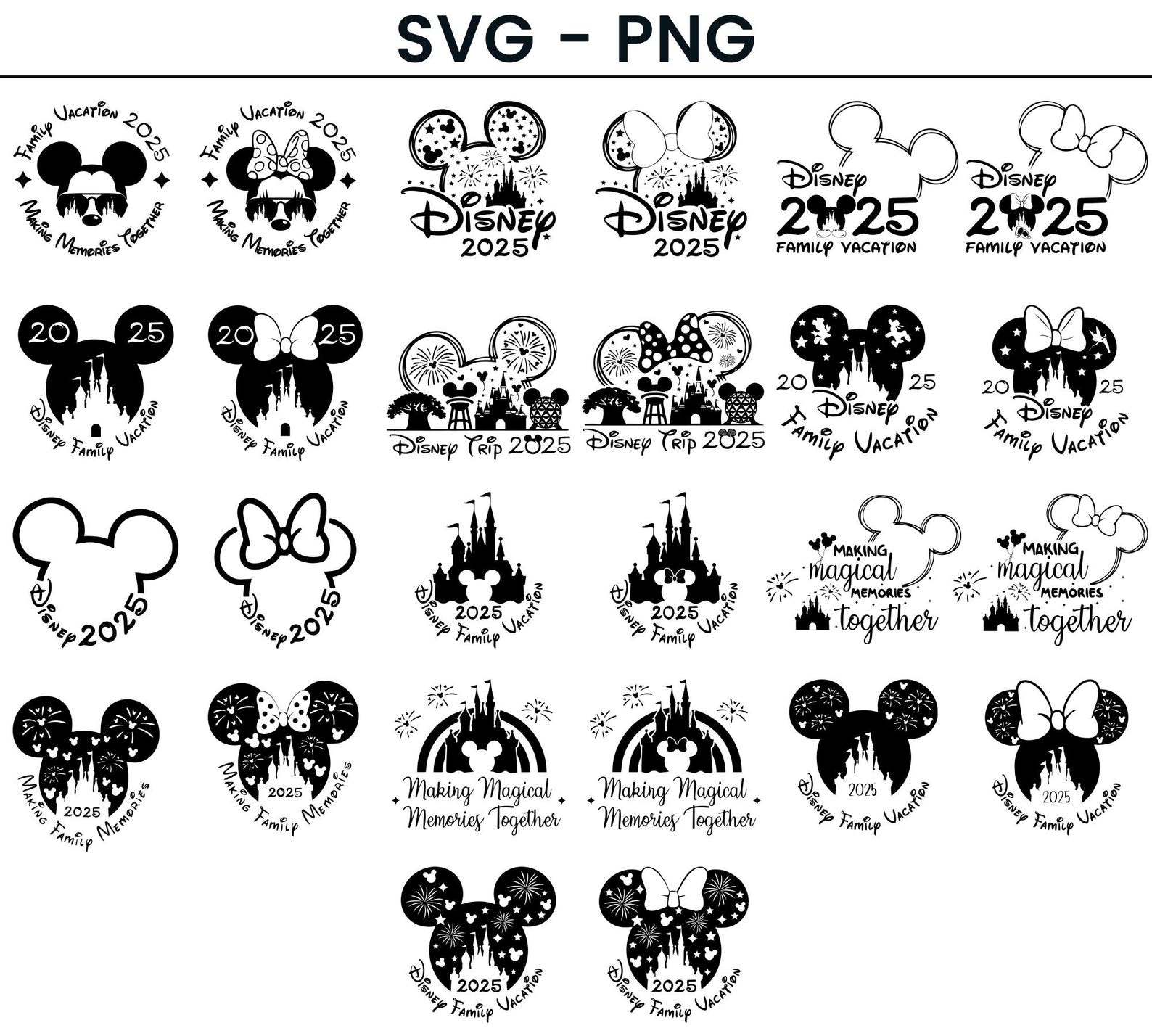 Paquete de viaje familiar en formato SVG PNG, vacaciones familiares en ...